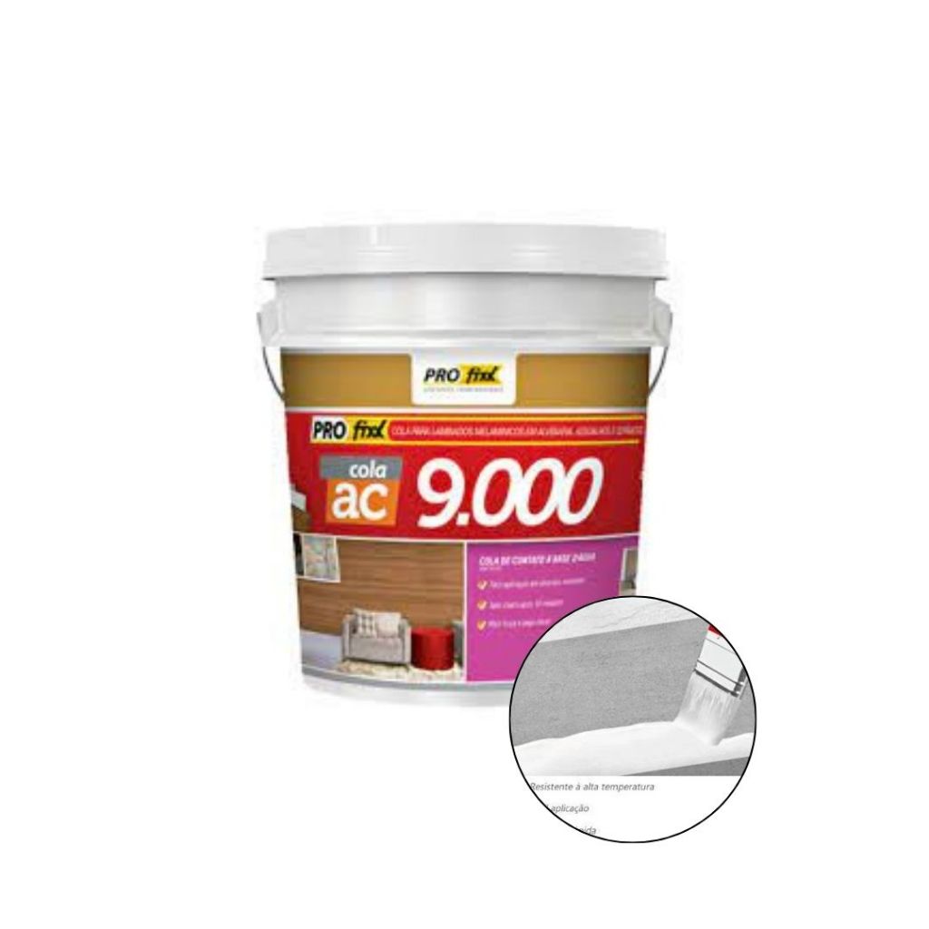 Cola Adesivo de Contato AC9000 Laminados, MDF, Compensados de Madeira 900ML Profixx | Shopee Brasil