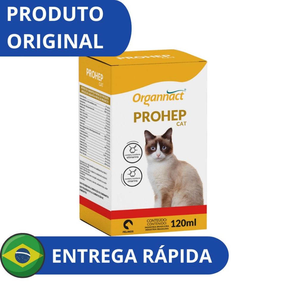 Suplemento Vitamínico para Gatos Prohep Cat Organnact - 120 ML | Shopee ...