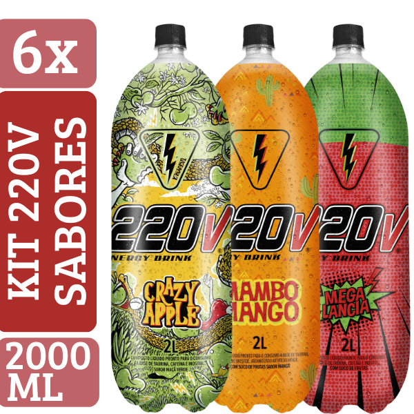 Energético 220v sabores 2L (6un) | Shopee Brasil