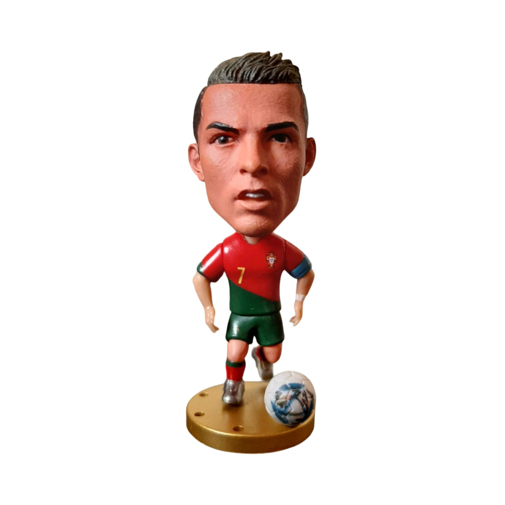 Mini Craque do Cristiano Ronaldo Portugal Soccerwe Boneco Miniatura ...