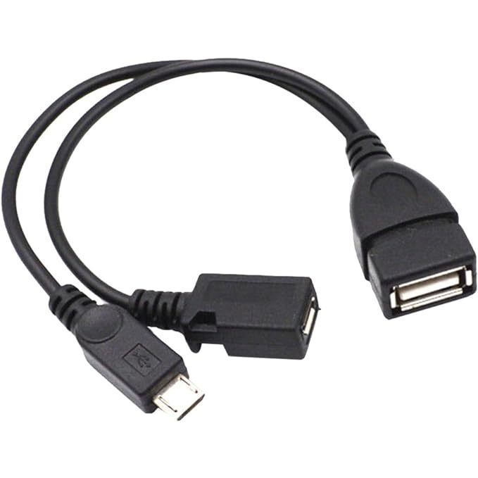 Cabo Usb Femea / Micro Usb Y/ Micro Usb Otg Dois Em Um 2x1 | Shopee Brasil