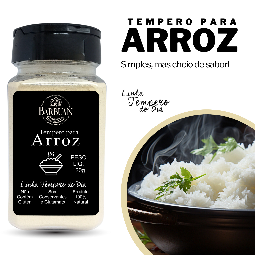 Tempero Natural Especial para Arroz Barbuan Temperos e Condimentos ...