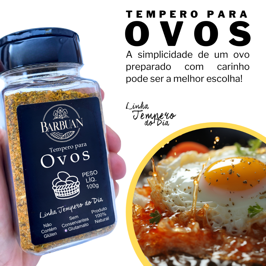 Tempero especial para Ovos 100% Natural Pote 100g - Barbuan Casa de ...