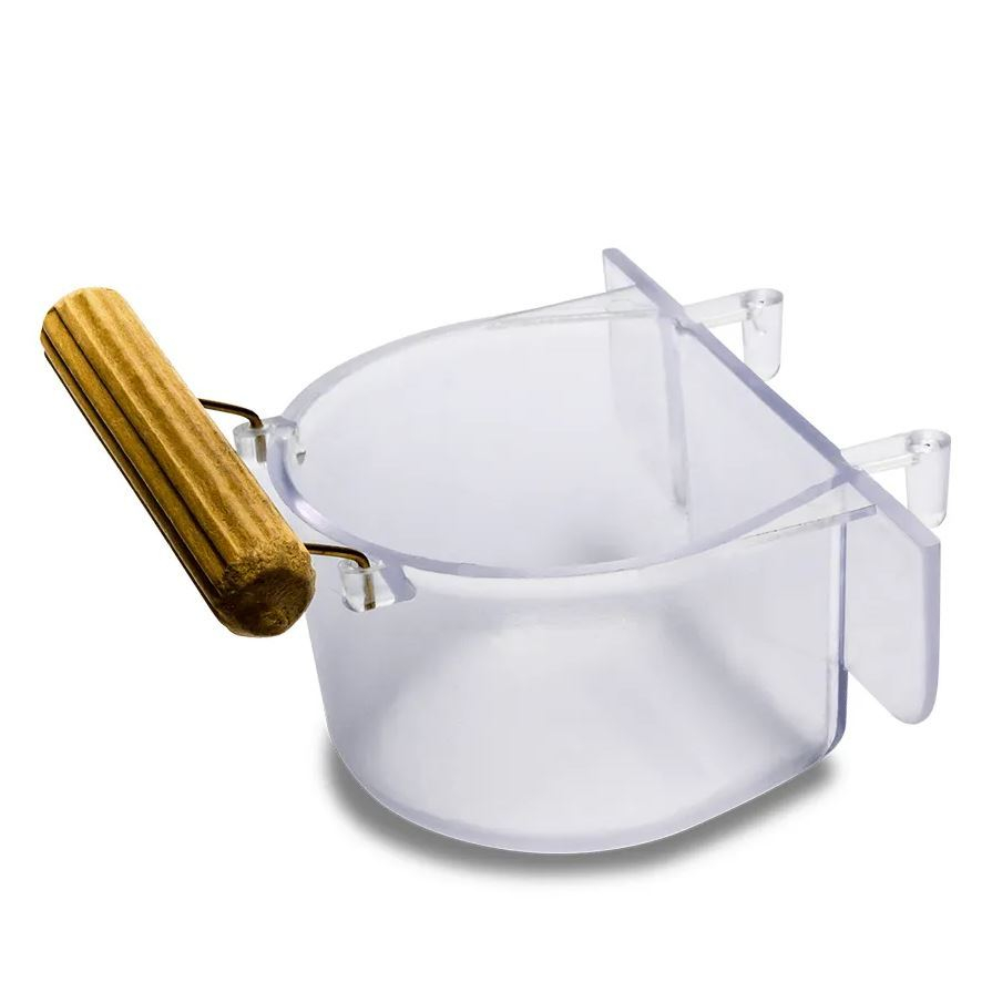 Comedouro Cristal para Gaiolas de Pássaros com Poleiro Trincao | Shopee ...