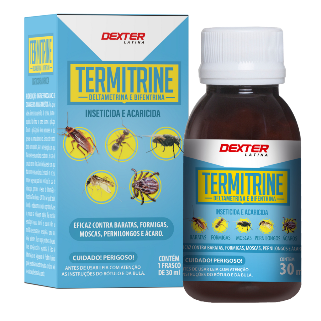 Inseticida Termitrine 30ml P/ Barata, Formiga, Mosca. ácaros E ...
