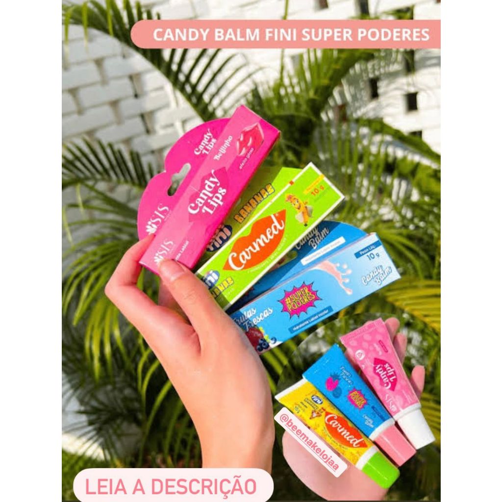 Fini Candy Lips Super Poderes Carmed Hidratante Labial Cheiro de Bala ...