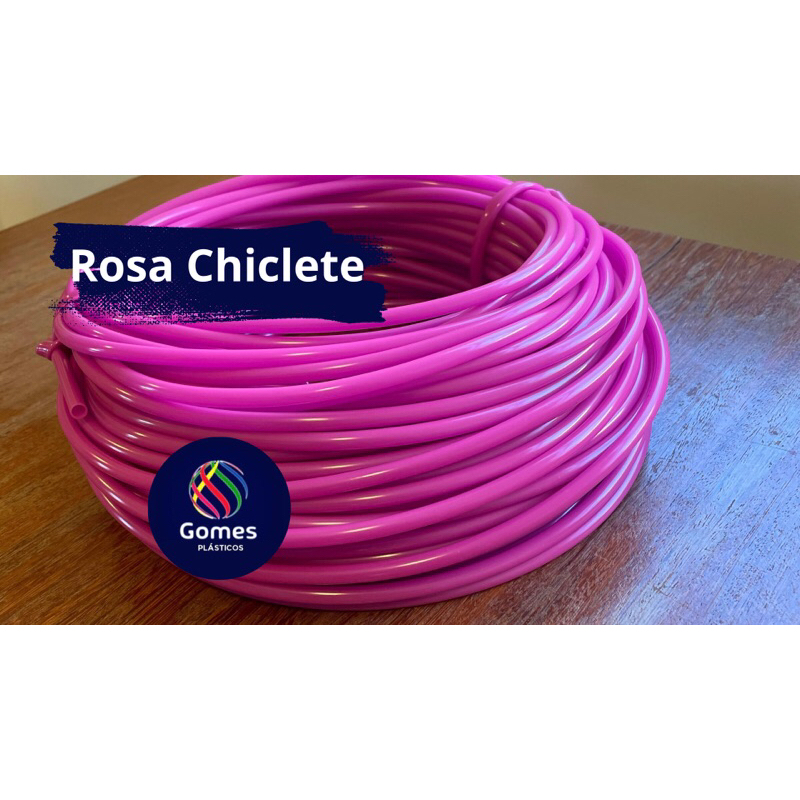 Cordão PVC espaguete fio Para Cadeira , Cor Rosa Chiclete , Rolo 1kg ...