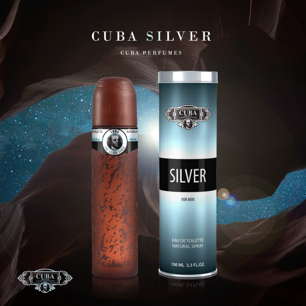 PERFUME CUBA SILVER FOR MEN 100ml EDT ORIGINAL | Shopee Brasil