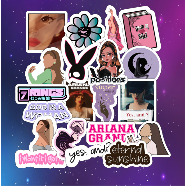 Pack Sticker - Ariana Grande - Eternal Sunshine - Yes, and? - Adesivos ...