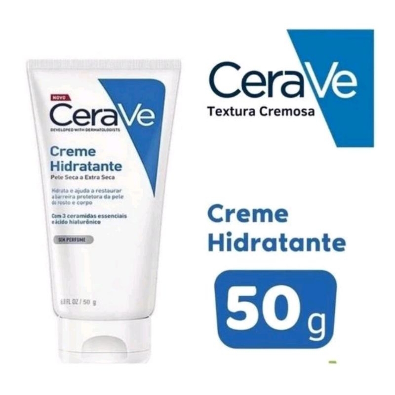 Cerave Creme Hidratante para pele seca e extra seca 50g | Shopee Brasil