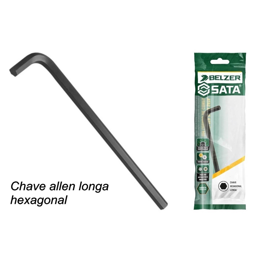 Chave Allen Hexagonal Aço Temperado LONGA Belzer Sata DISPONIVEIS NAS ...