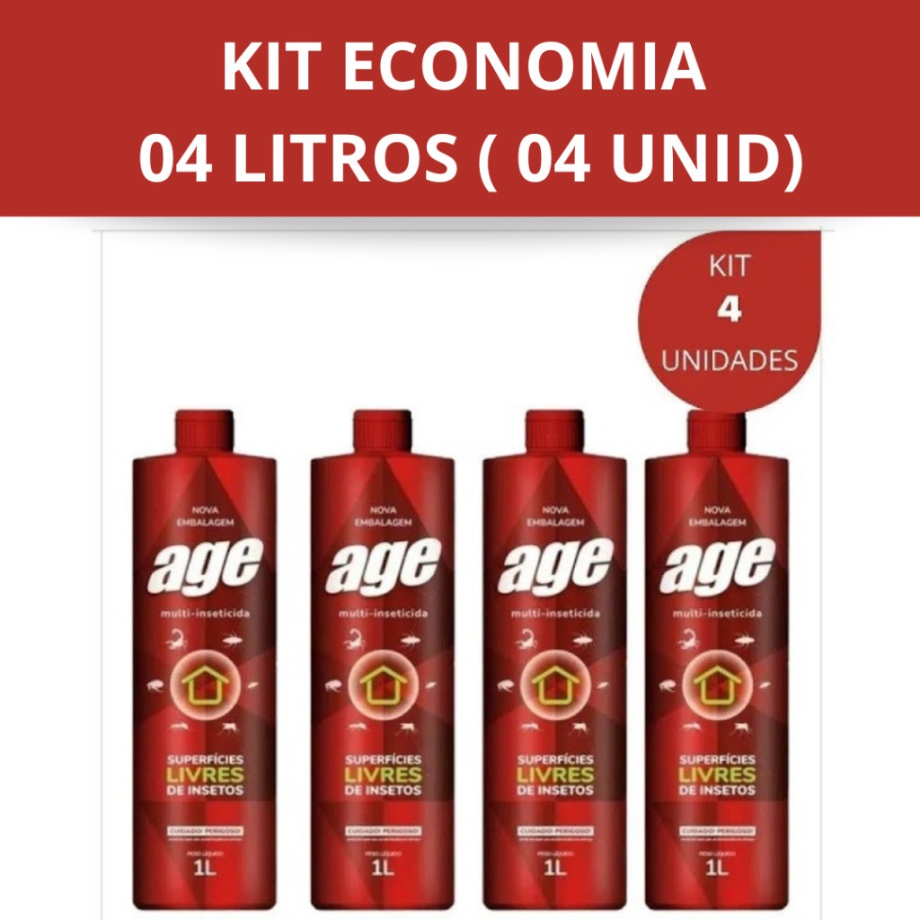 Kit 04 Age Inseticida Veneno Para Barata Formiga Poderoso Mata Cupim ...