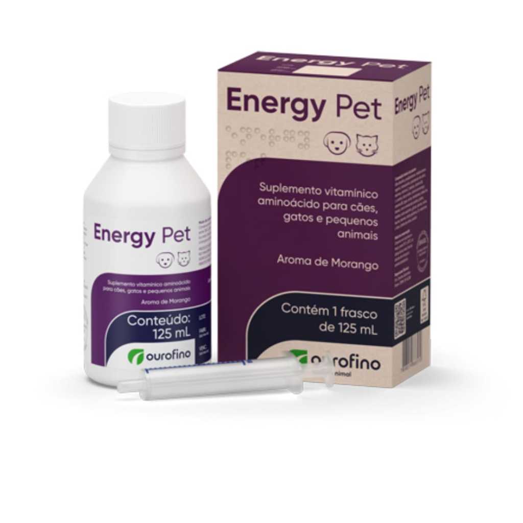 Energy Pet 125ml Ouro Fino Suplemento Vitaminico Para Cães e Gatos ...