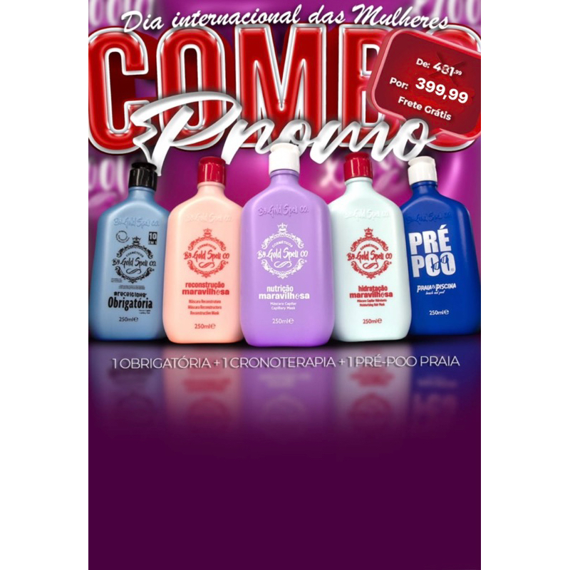 Kit Gold Spell Co/ Cronograma Capilar Original Especial | Shopee Brasil