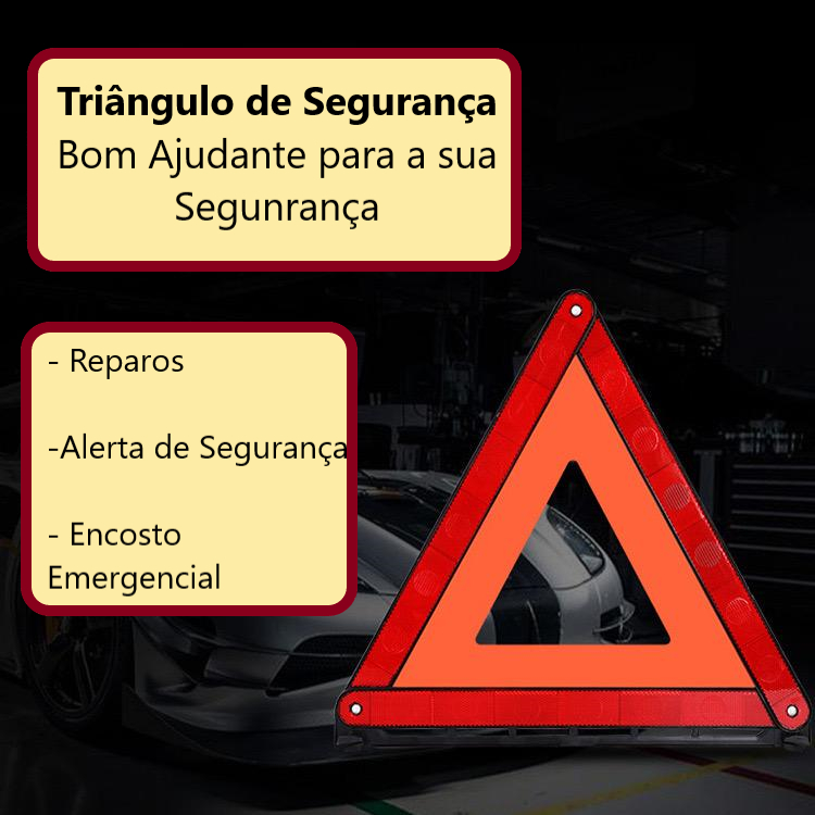 Triângulo De Alerta Dobrável De Segurança Automáticos Placa Acessórios ...