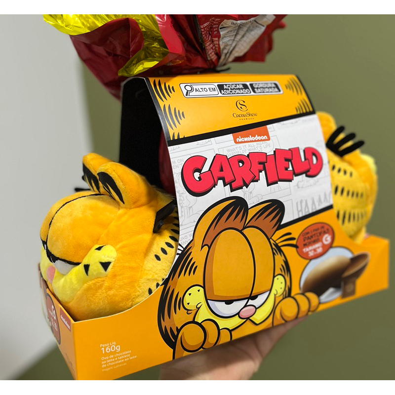 Ovo de Páscoa pantufa Garfield 160 g cacau show | Shopee Brasil