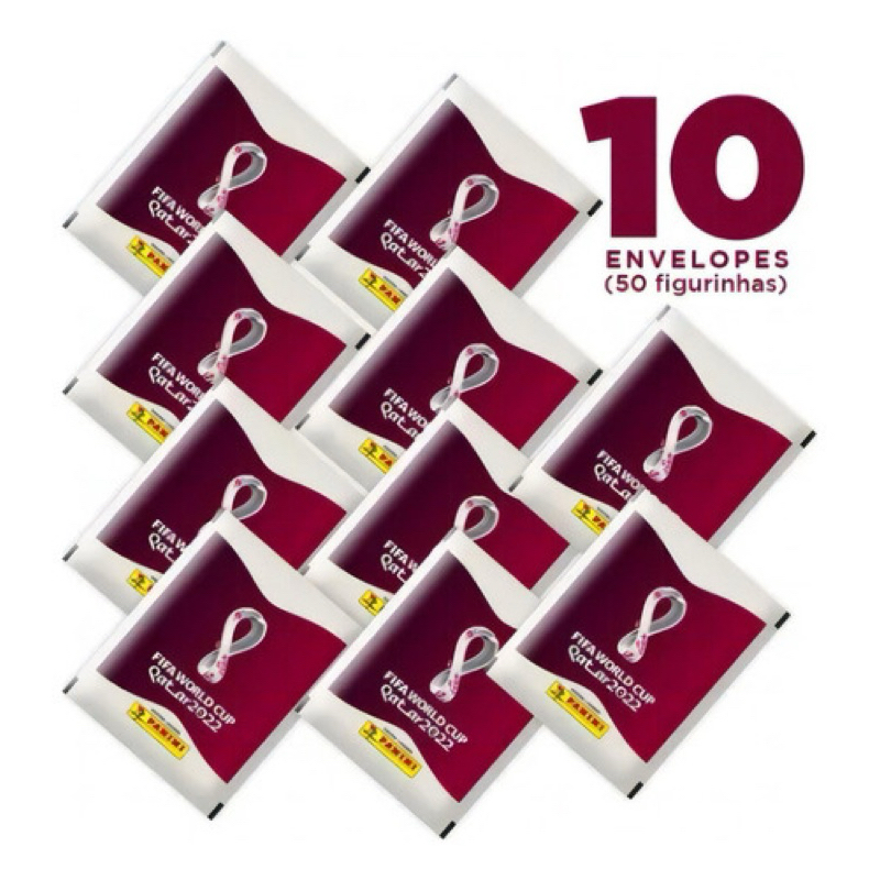 Kit De 10 Pacotes De Figurinhas Fifa Copa Do Mundo Qatar 2022 Panini ...