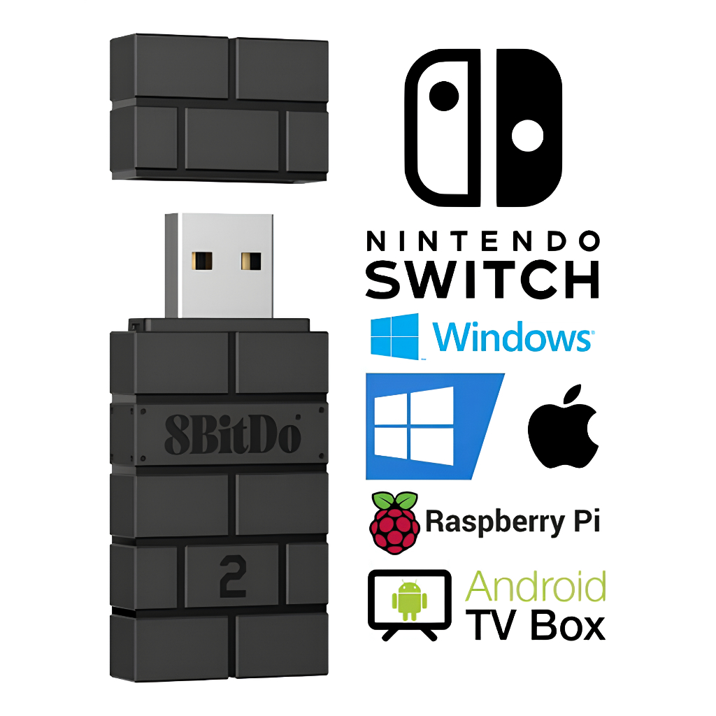 Adaptador Usb 8bitdo Ver.2 Controles Bluetooth Switch Pc Mac | Shopee ...