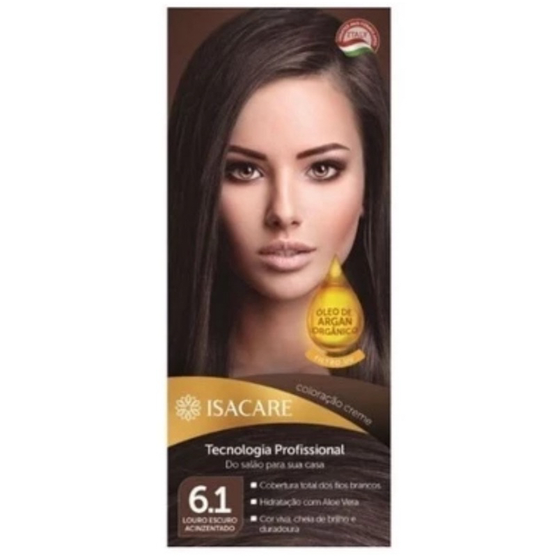TINTURA ISACARE 6.1 LOURO ESCURO ACINZENTADO | Shopee Brasil