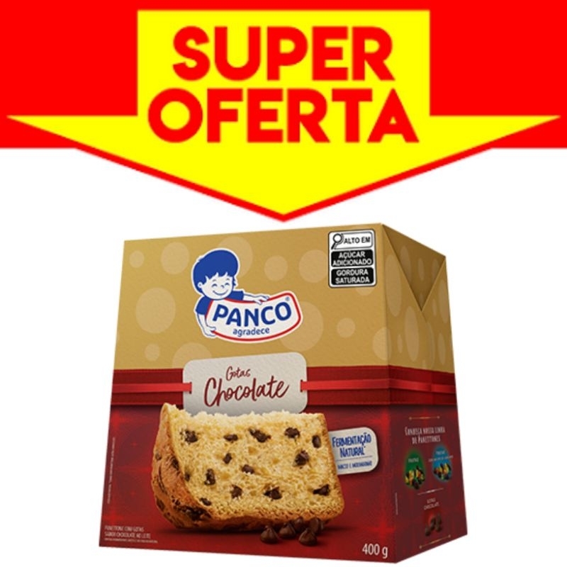 PANETTONE PANCO GOTAS CHOCOLATE 400g | Shopee Brasil
