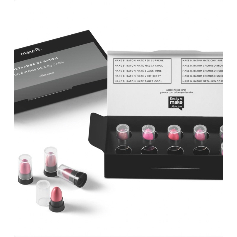 Kit com 10 Mini Batom Make b - o Boticário | Shopee Brasil