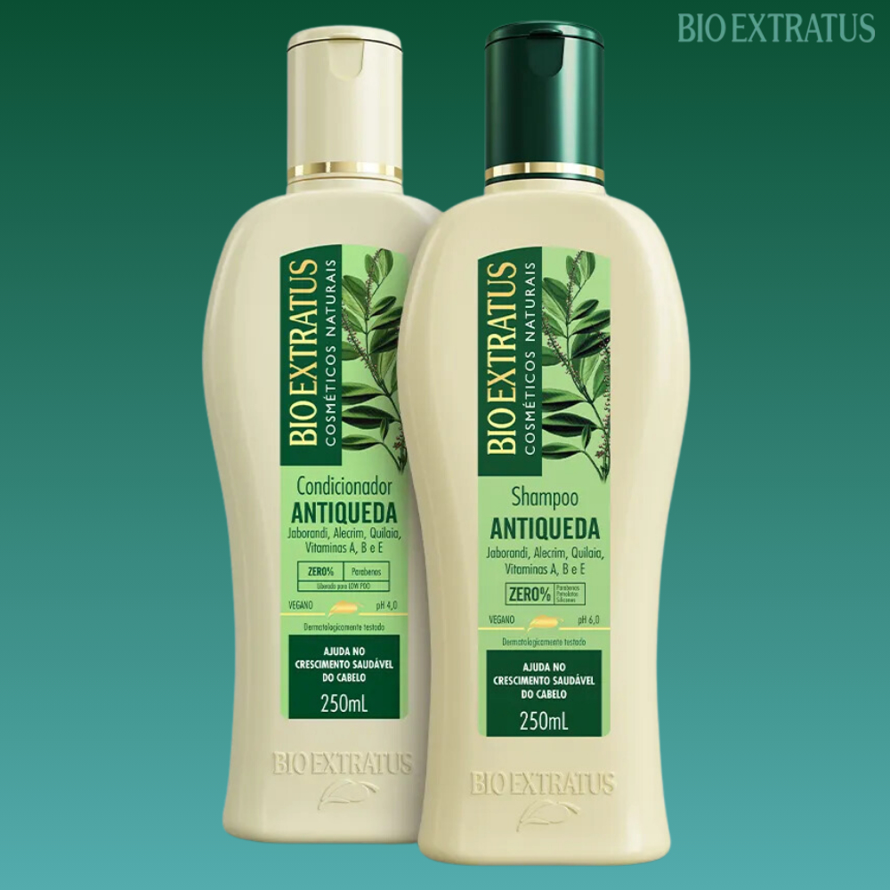 Kit Antiqueda Jaborandi Shampoo e Condicionador Bio Extratus (250ml ...