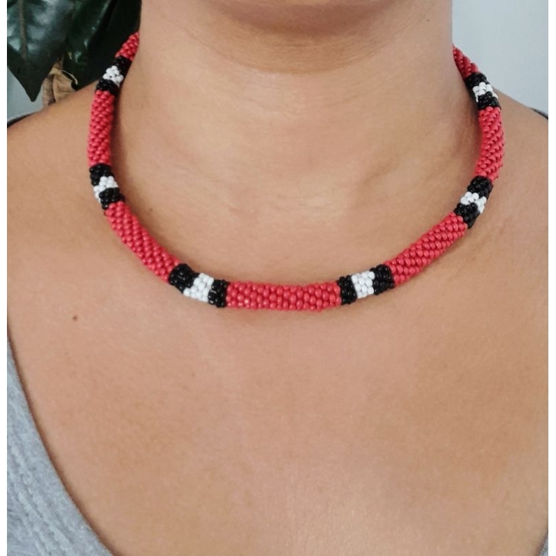 colar cobra coral verdadeira/colar indígena/vermelho | Shopee Brasil