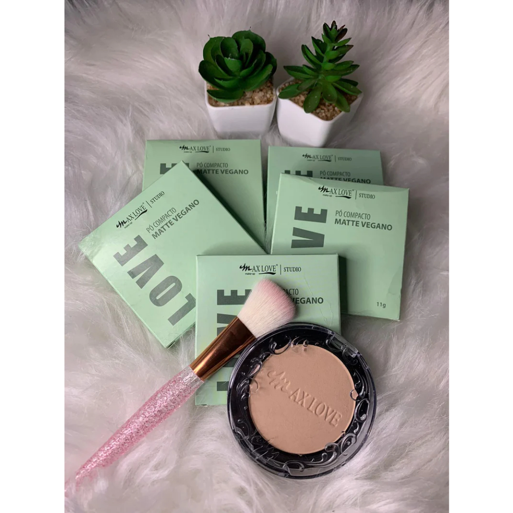 Pó Compacto Matte Vegano Max Love | Shopee Brasil