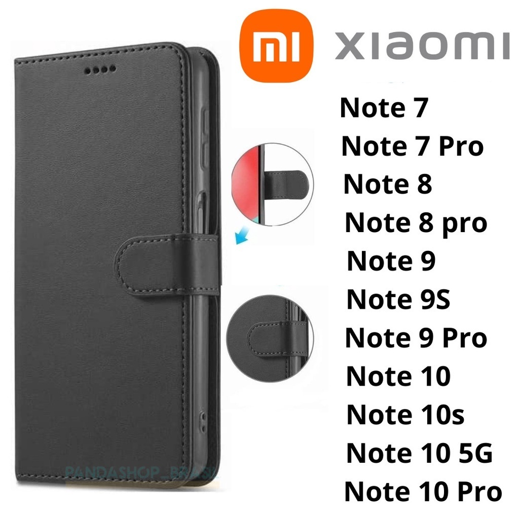 Capa Capinha Carteira Flip Para Xiaomi Redmi Note7 / Note8 / Note9 / Note10 Case C/ Porta Cartão ...