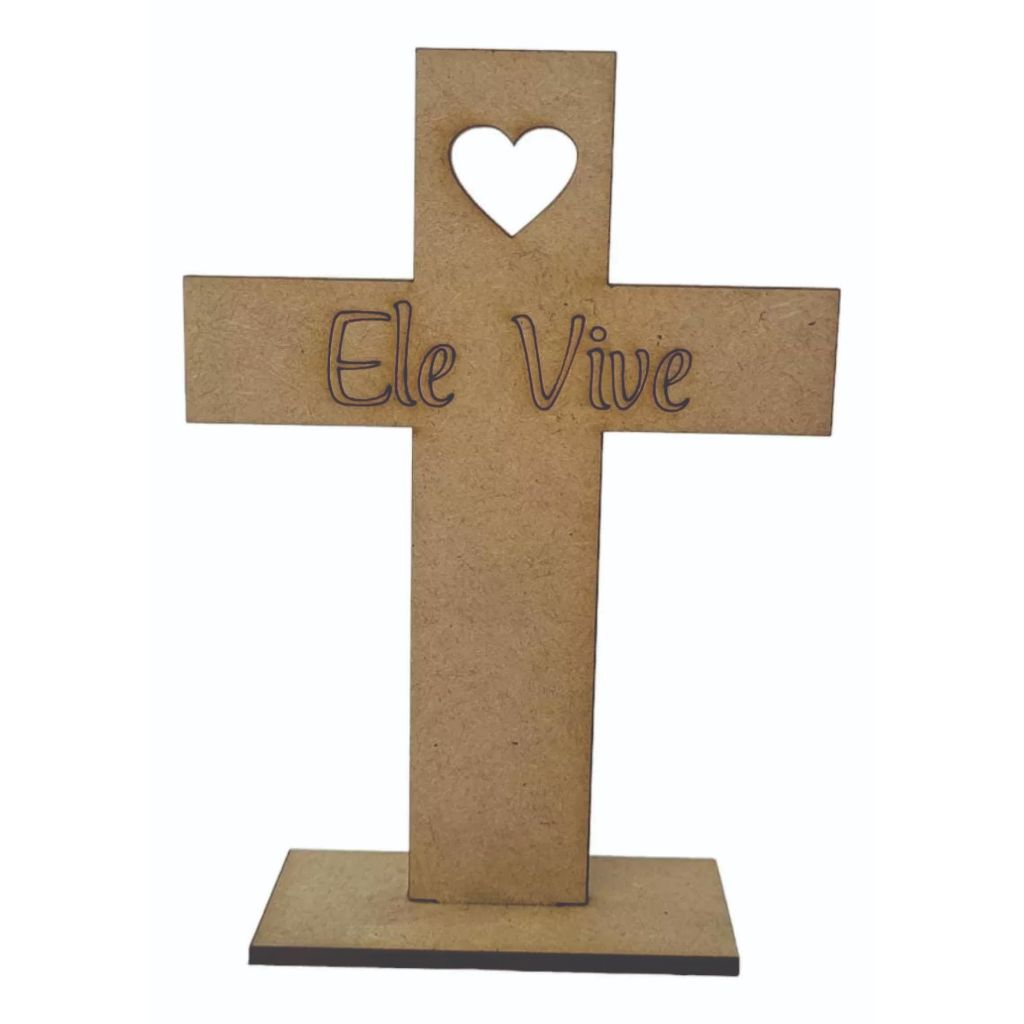 30 Lembrancinhas Páscoa Cristã Cruz Ele Vive Mdf Cru 12cm | Shopee Brasil