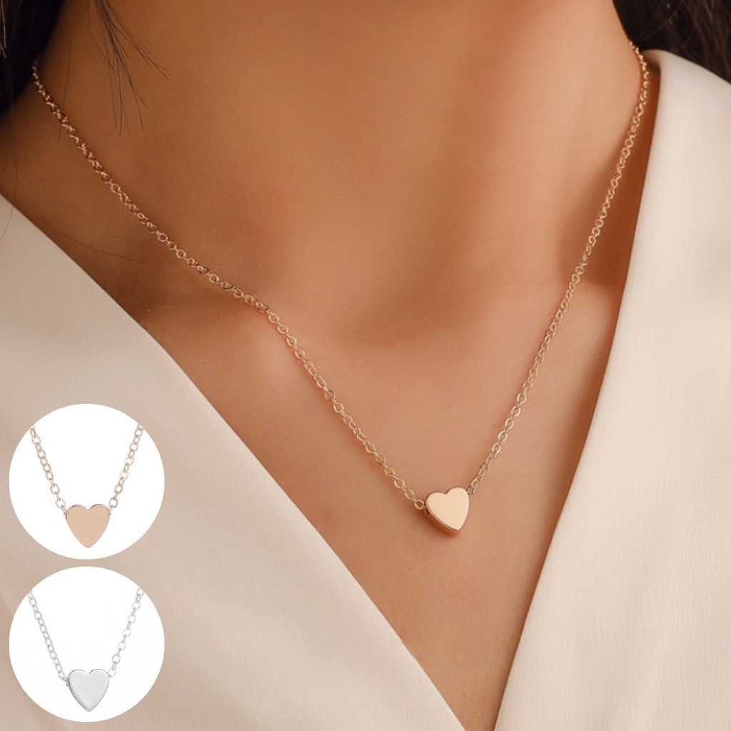Colar feminino coração aço inox 316l antialérgico | Shopee Brasil