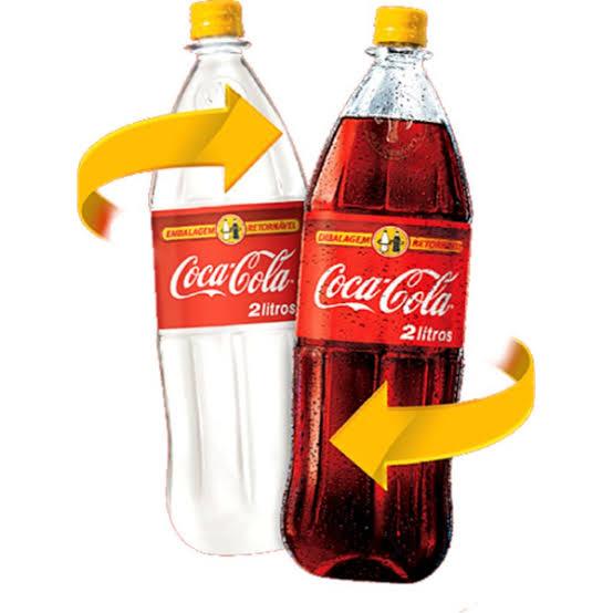Vasilhame Casco Coca Cola 2 Litros Retornavél Kit com 2 unidades (vazio ...