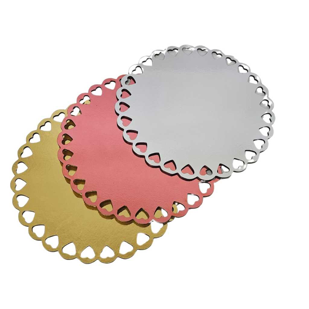 Kit 6 Unidades Cake board diversos tamanhos em MDF metalizado Base ...