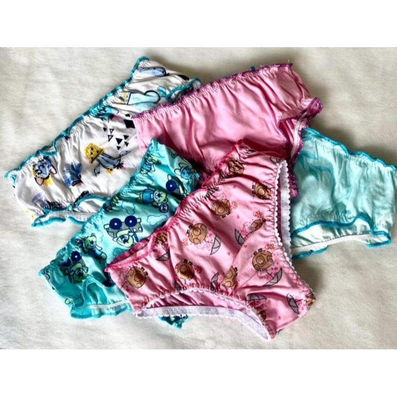 KIT COM 10 CALCINHAS INFANTIS COM CORES E ESTAMPAS SORTIDAS | Shopee Brasil