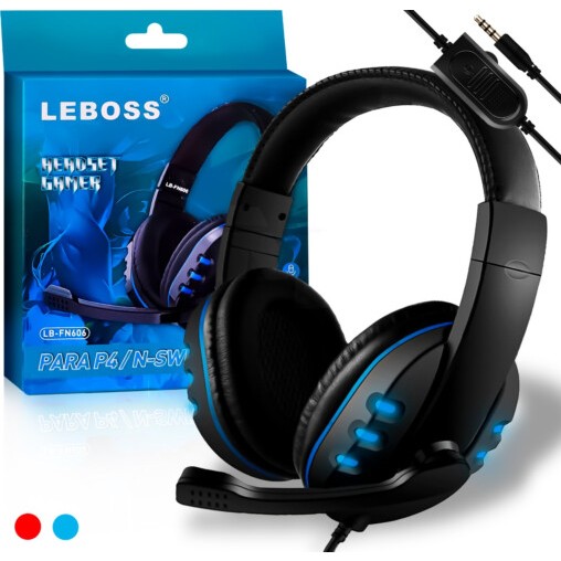 Headset Gamer com Microfone e Led Conexão P3 LEBOSS - LB-FN606 | Shopee ...