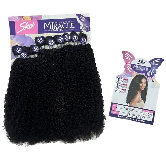 CABELO SLEEK CEU PLUS CACHEADA FIBRA ORGANICA ENTRELACE 300G | Shopee ...