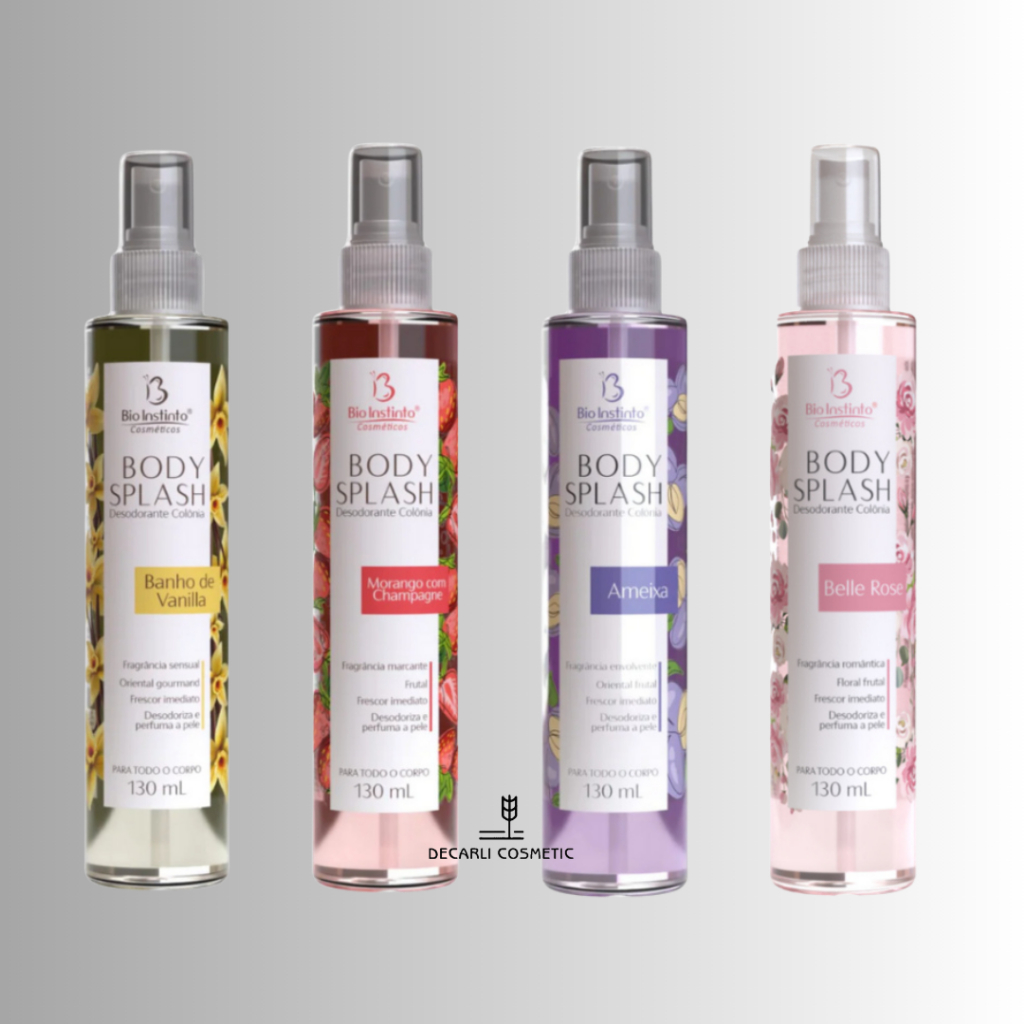 4 UN Fragrâncias Body Splash 130ml - Bio Instinto(Perfume Corporal ...