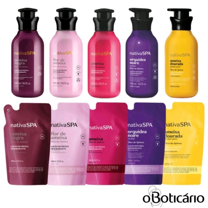Linha hidratante nativa SPA boticário | Shopee Brasil