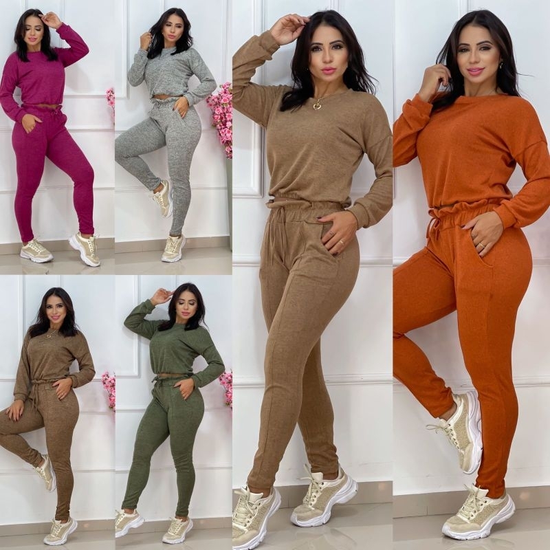 conjunto de lanzinha com bolso, tamanho m ,g ,gg tecido lanzinha | Shopee Brasil