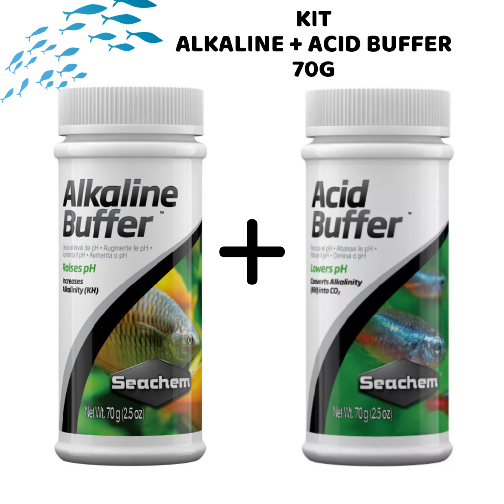 Kit Acid Buffer 70g + Alkaline Buffer 70g Seachem – Acidificante Alcalinizante para Aquário ...