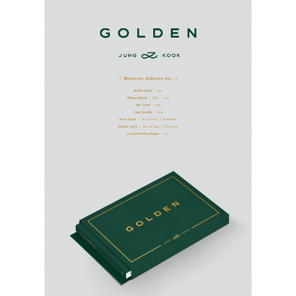 Álbum JungKook (JK) Solo Album - GOLDEN (Weverse Albums Ver.))- Estoque ...