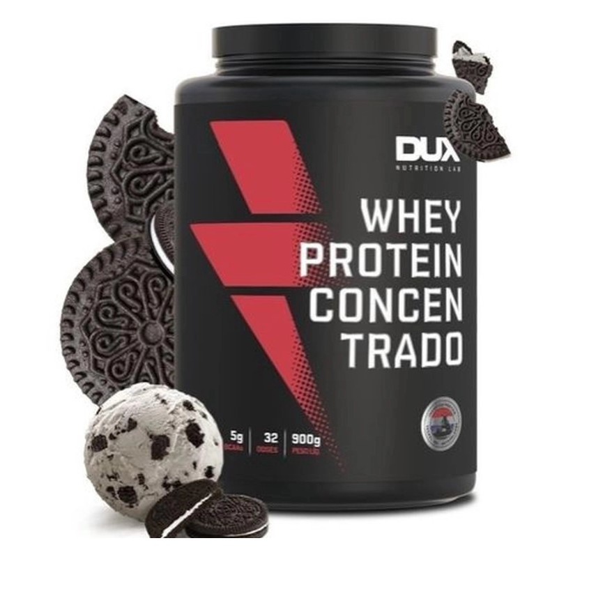 Whey Protein Dux Nutrition Concentrado - Pote 900g - SABOR COOKIES ...