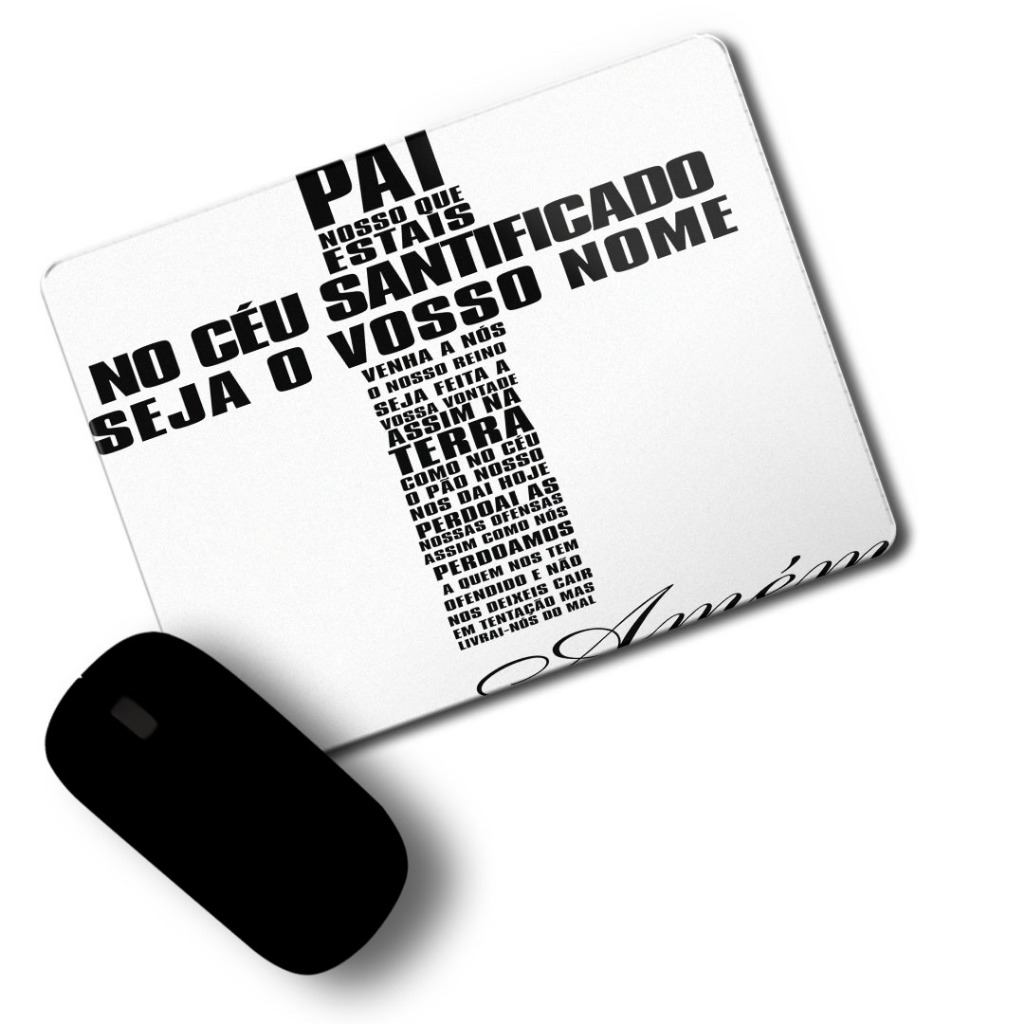 Mouse Pad Mouse Religioso Personalizado Pai Nosso | Shopee Brasil