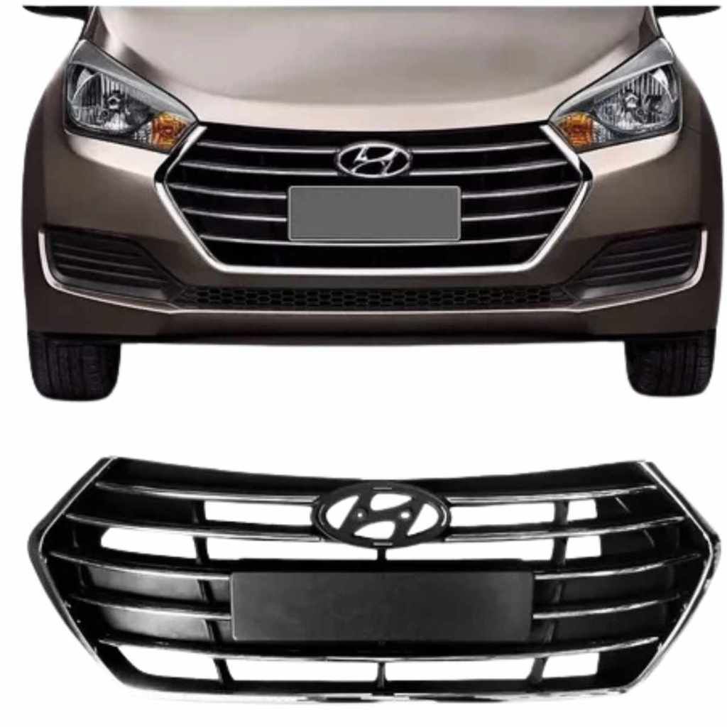 Grade Radiador Externa Hb 20 Sedan Friso Cromado Ano 16/18 Cód 18010 ...
