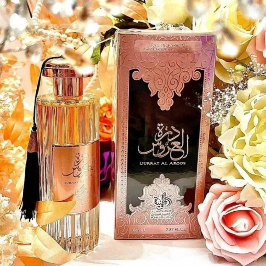 PERFUME ÁRABE FEMININO - DURRAT AL AROOS - 85ML - AL WATANIAH - EAU DE ...