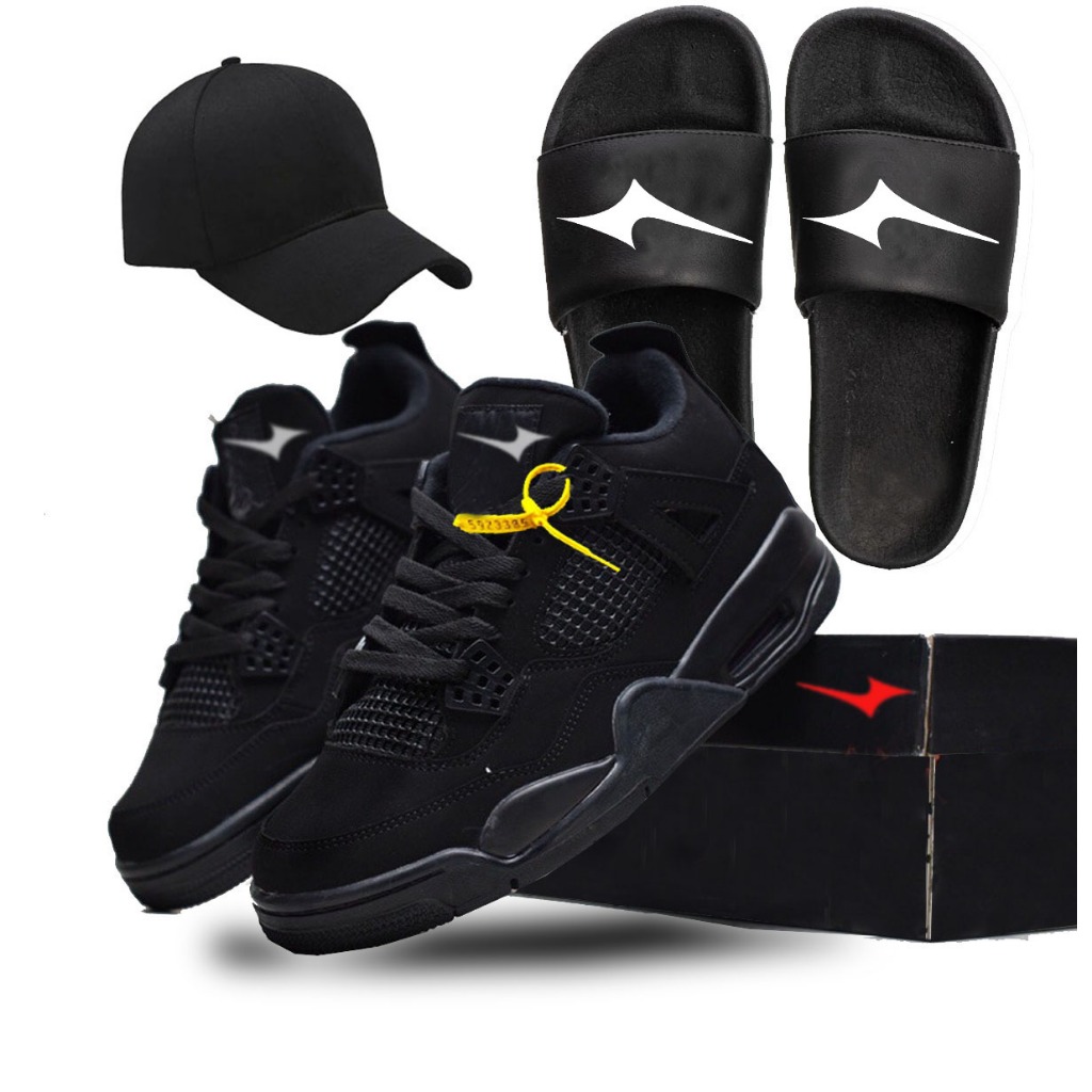 Kit Tenis masculino 4 brad basquete muito confortavel + chinelo slide ...
