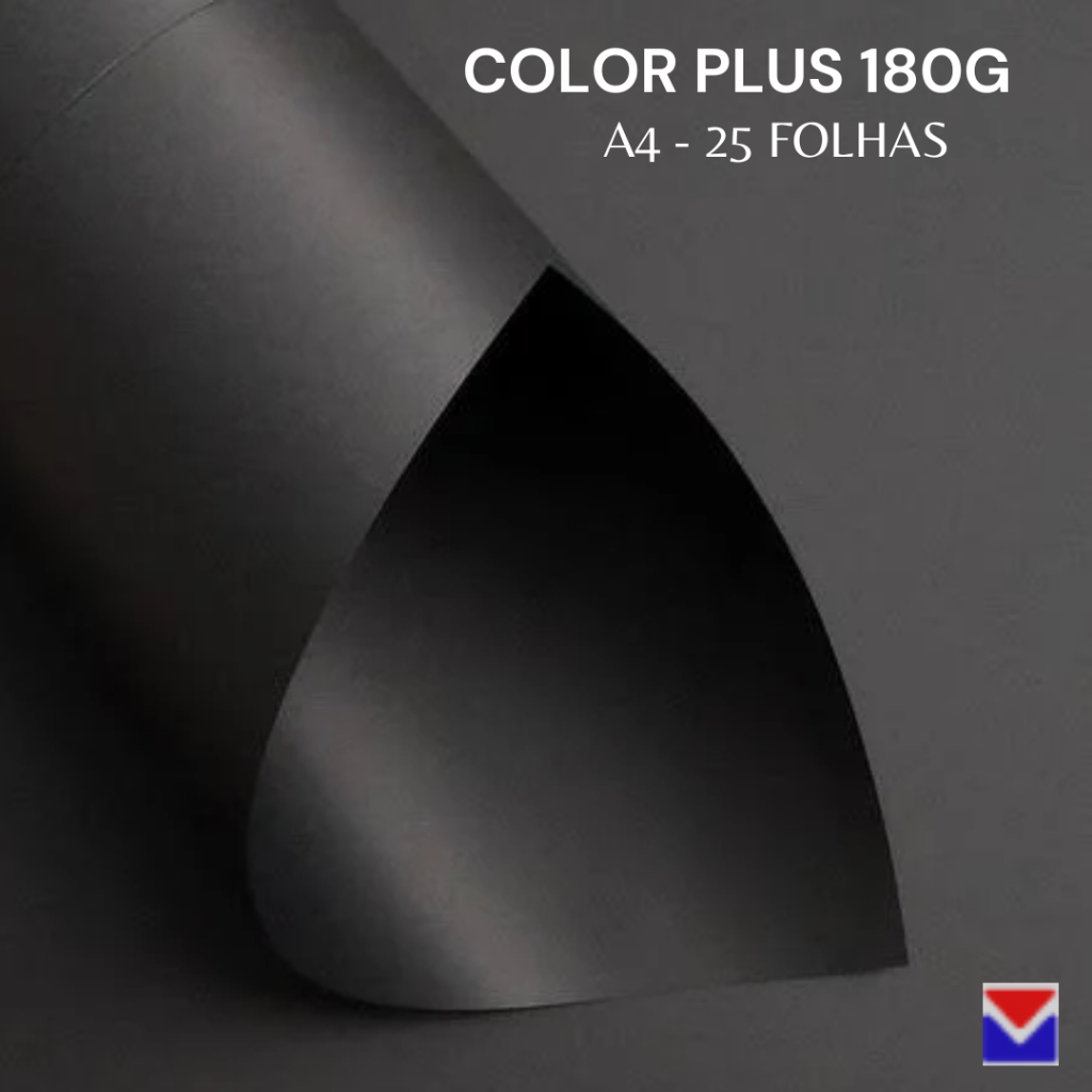 Papel Color Plus 180g Los Los Angeles Preto A4 25 Folhas | Shopee Brasil