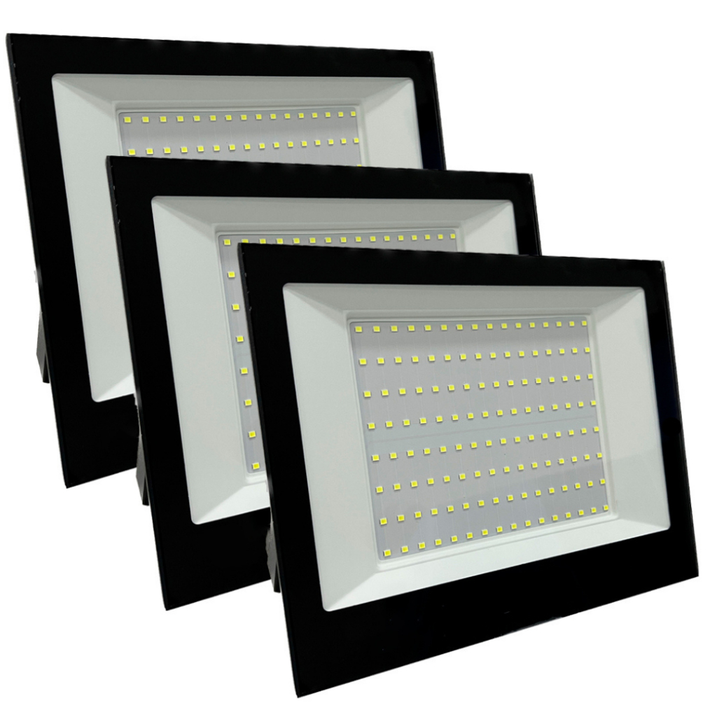 Kit 3 Refletor Holofote Super Led 300w Branco frio 6500k a Prova D´agua ip66 Blindado Bivolt 110 ...