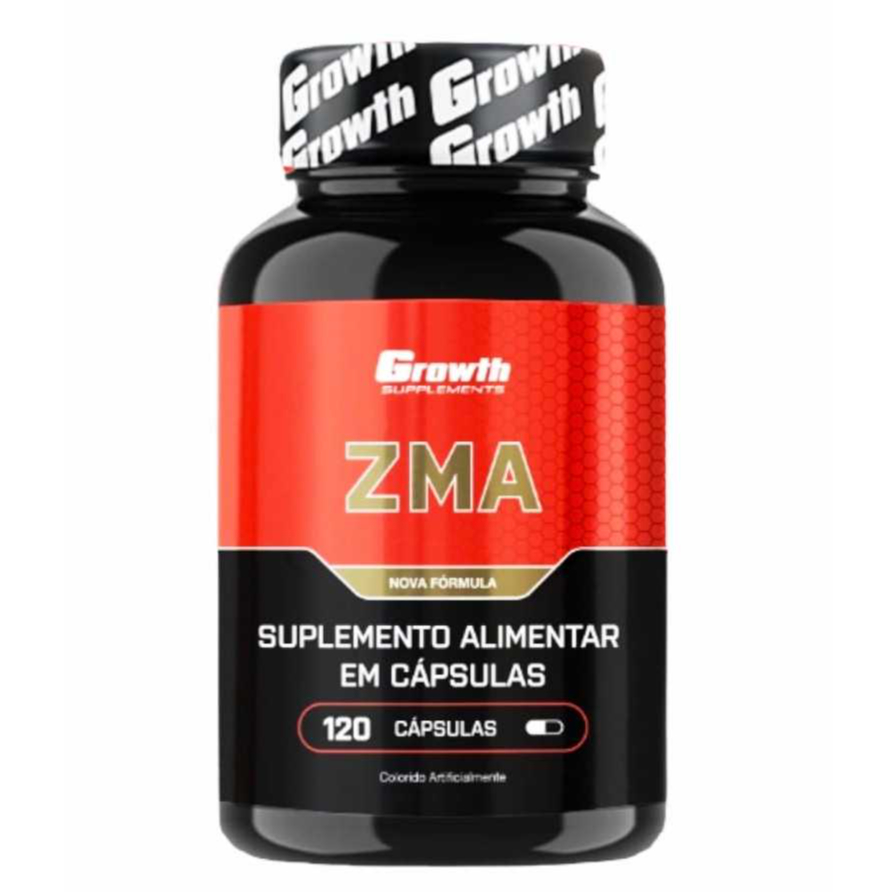 Zinco, Magnésio, Vitamina B6 (ZMA)120 Cápsulas Growth | Shopee Brasil