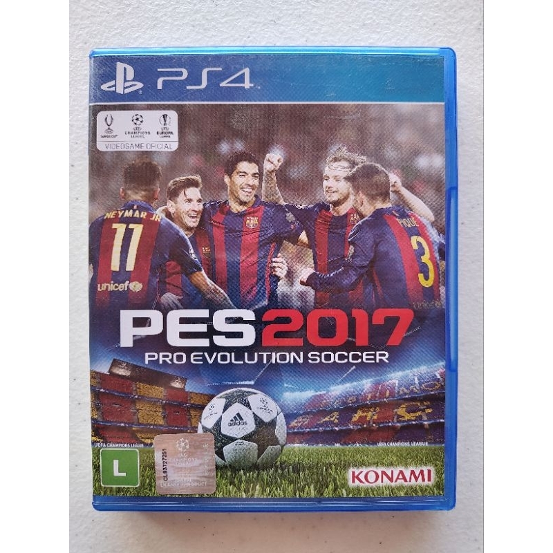 PES 2017 Pro Evolution Soccer PS 4 - Game Mídia Física - Jogo Original ...